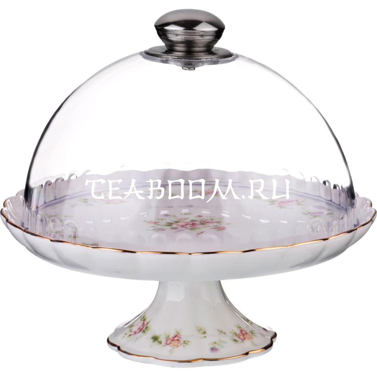 Купить тортовницу с крышкой "Екатерина" 22*22*8 см в Москве по ...